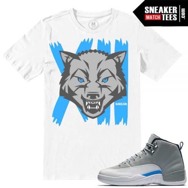 UNC Wolf Grey 12s Matching sneaker tees | Sneaker Match Tees
