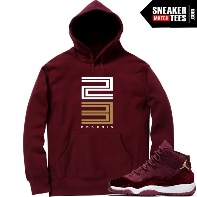 Jordan 11 Velvet Night Maroon Shirts to Match Sneakers