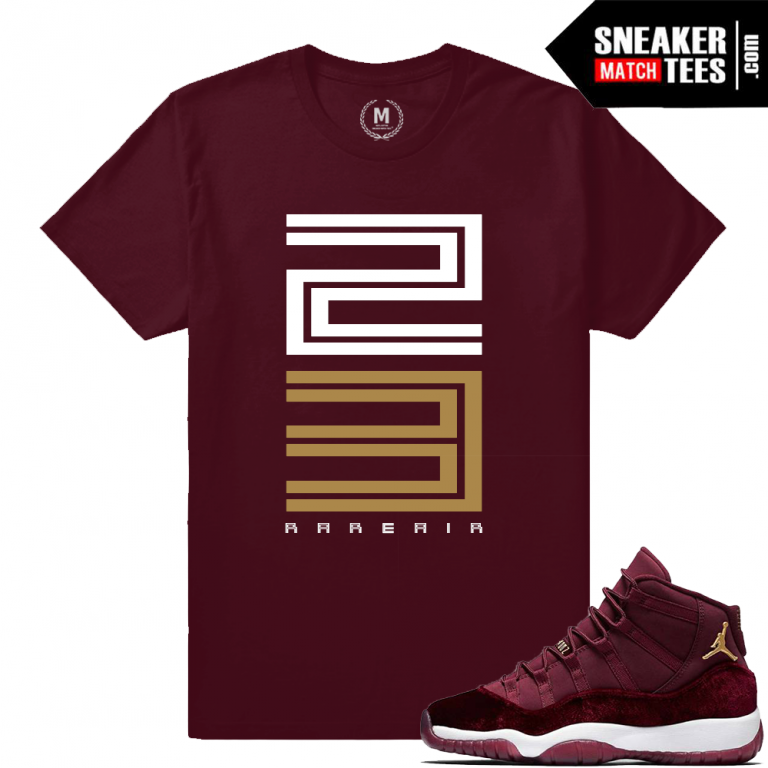Jordan 11 Velvet Night Maroon Shirts to Match Sneakers