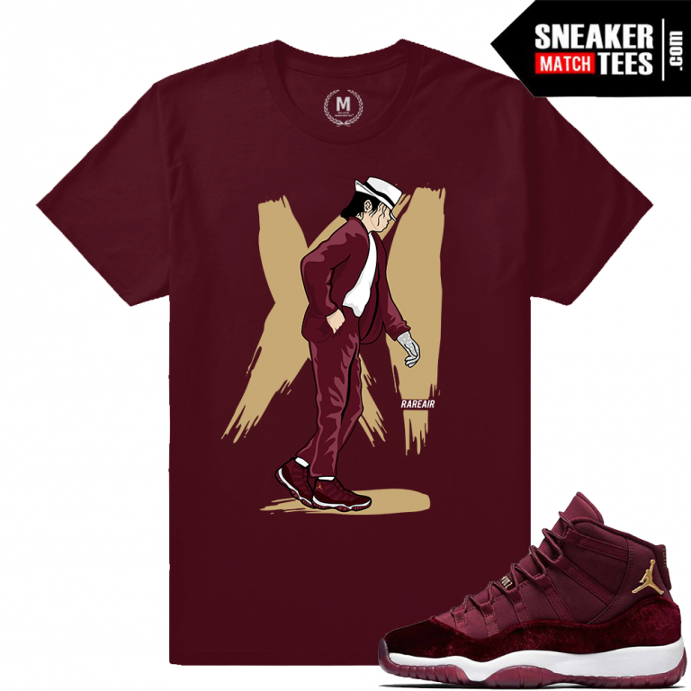 Jordan 11 Velvet Night Maroon Shirts to Match Sneakers