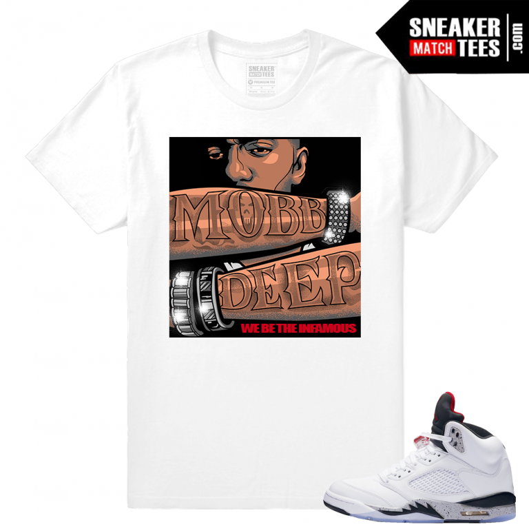 Retro 5 Cement T shirt to match- Sneakermatchtees.com
