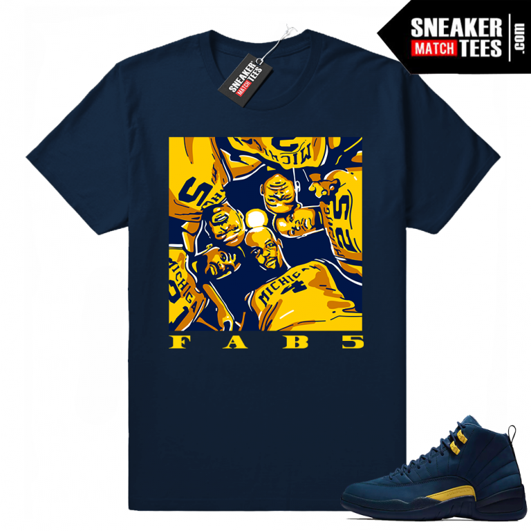 Fab 5 Michigan Huddle Shirt - Sneaker Match Tees