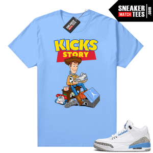 UNC 3s shirt match Jordan retros - Jordan Match Tees