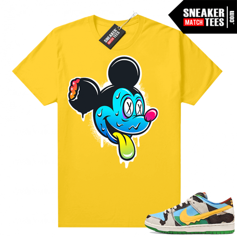 Nike SB Dunks Chunky Dunky Graphic Shirt Yellow Trippy Mickey
