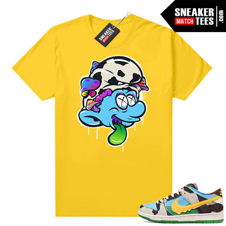Nike SB Dunks Chunky Dunky Graphic Shirt Yellow Trippy Smurf