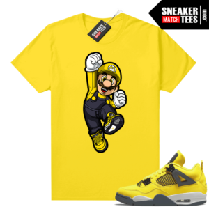 Lightning 4s Jordan Sneaker Tees Yellow Mario Got EM | Lightning ...
