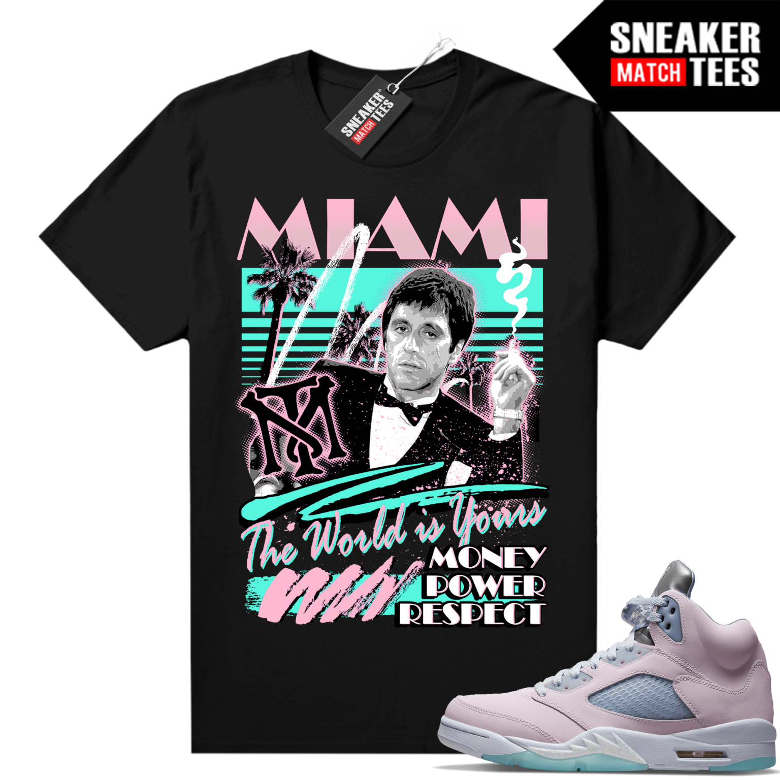 Regal Pink 5s sneaker outfits | Regal Pink Sneaker tee