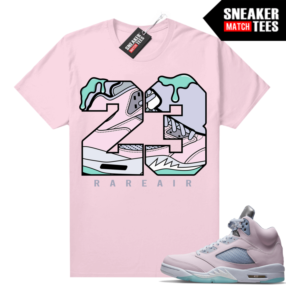 Jordan match shirts Regal Pink 5s | Regal Pink Sneaker tee