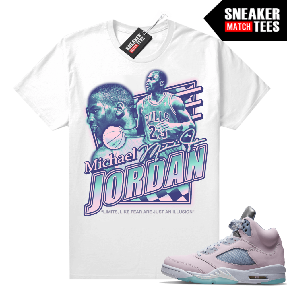 Easter 5s sneaker shirts | Regal Pink Sneaker tee