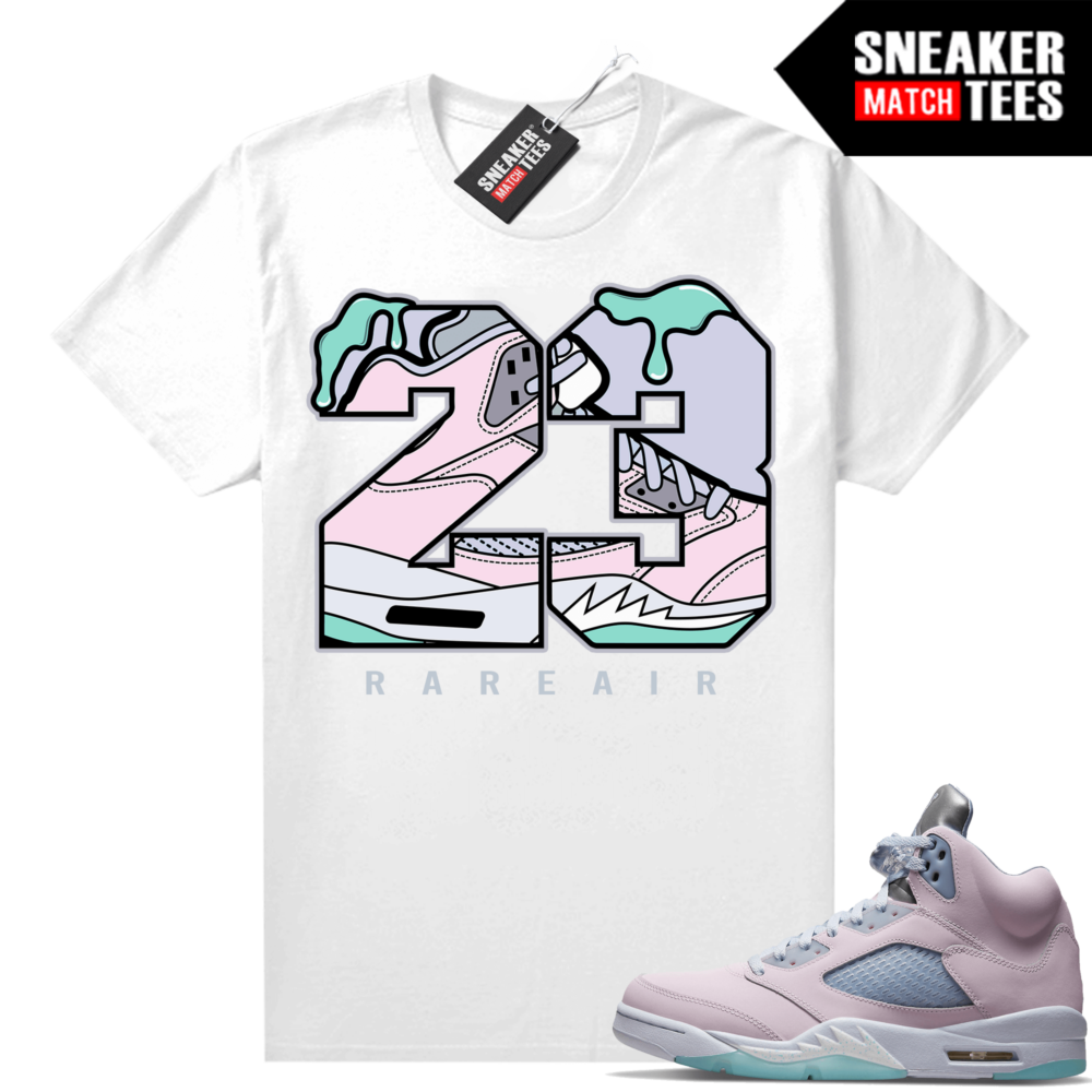 Sneaker tees Easter 5s | Regal Pink Sneaker tee