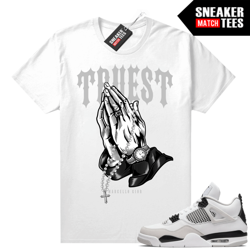 Air Jordan 4 shirts Military Black | Military Black 4s White Black ...