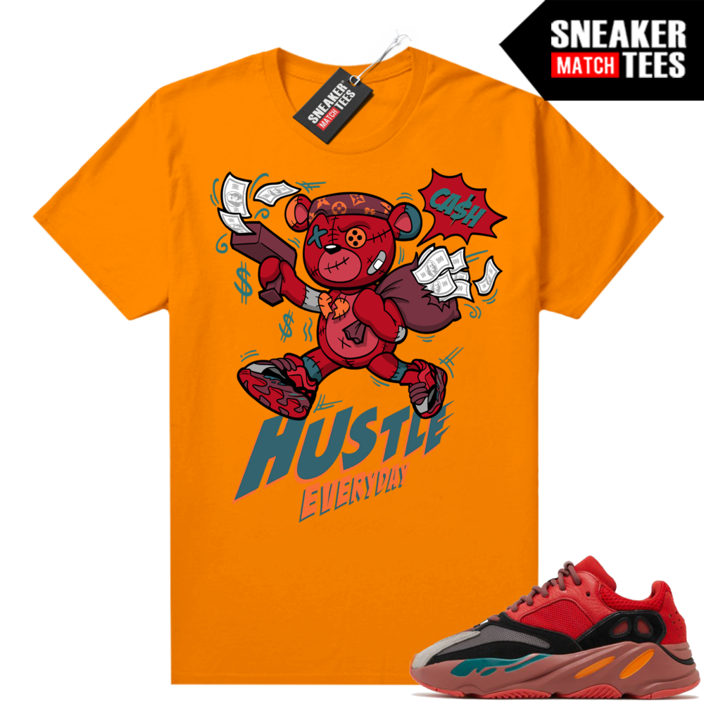 Yeezy 700 Hi-Res Red Shirts Sneaker Match Orange Hustle Bear | Sneaker ...