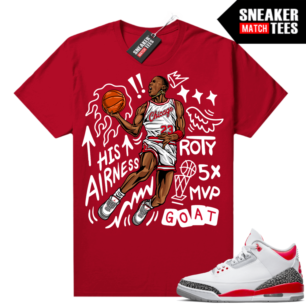 Fire Red 3s outfit Archives | Sneaker Match Tees