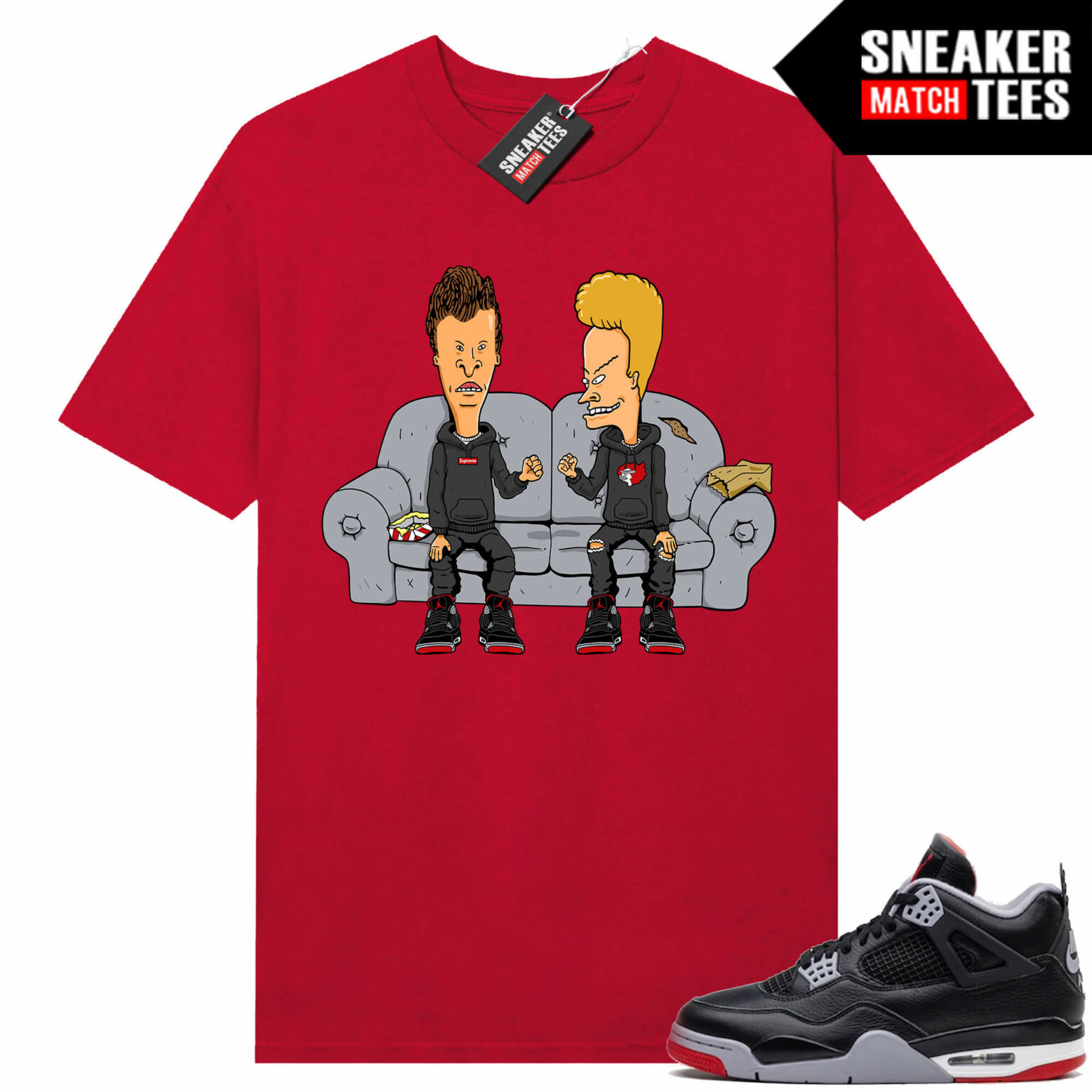 Bred 4s - Jordan Retro 4 Sneaker Match Clothing Shop